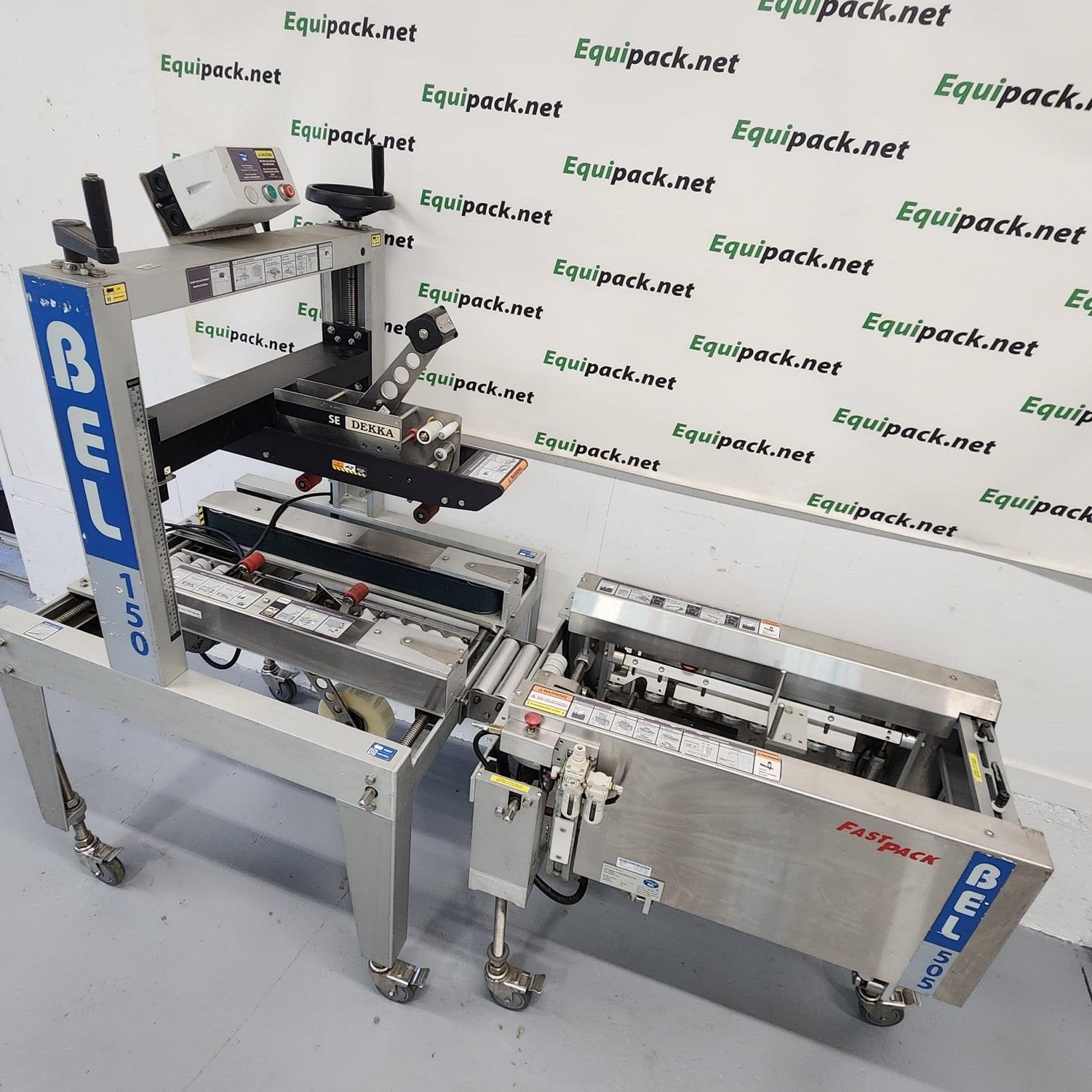 BEL 150 Semi-Automatic Case Tape Sealer & 505 Semi-Automatic Case ...