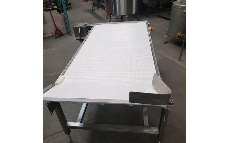 Stainless Steel Conveyor with modular belt 36'' large x 50'' long x 40 ...